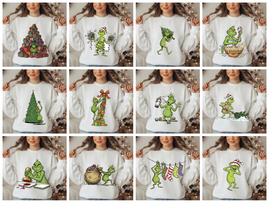 Mega Bundle PNG Grinch Christmas | Grinch Png | Christmas Bundle ...