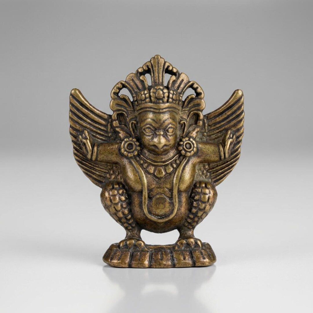 Vintage Brass Garuda Bird Statue Antique Mythical Decor Sculpture H0046 ...