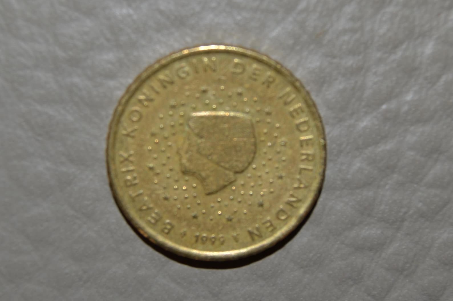 Very Rare 50 Cent Coin Minted in 1999 Depicting Queen Beatrix of the ...