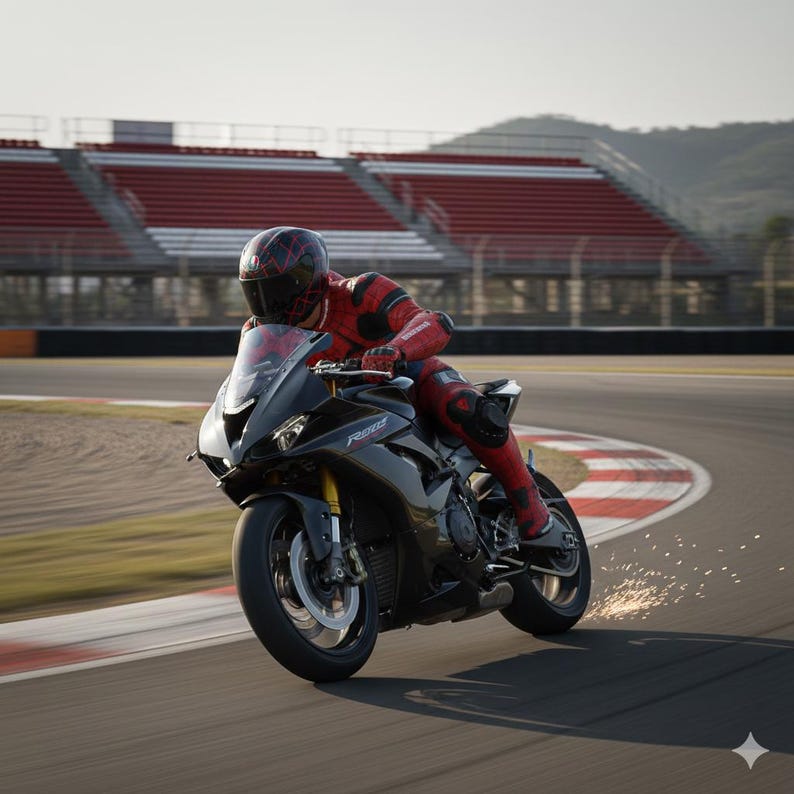 Spider-man Inspired Motorcycle Racing Suit • Leather Biker Outfit ...