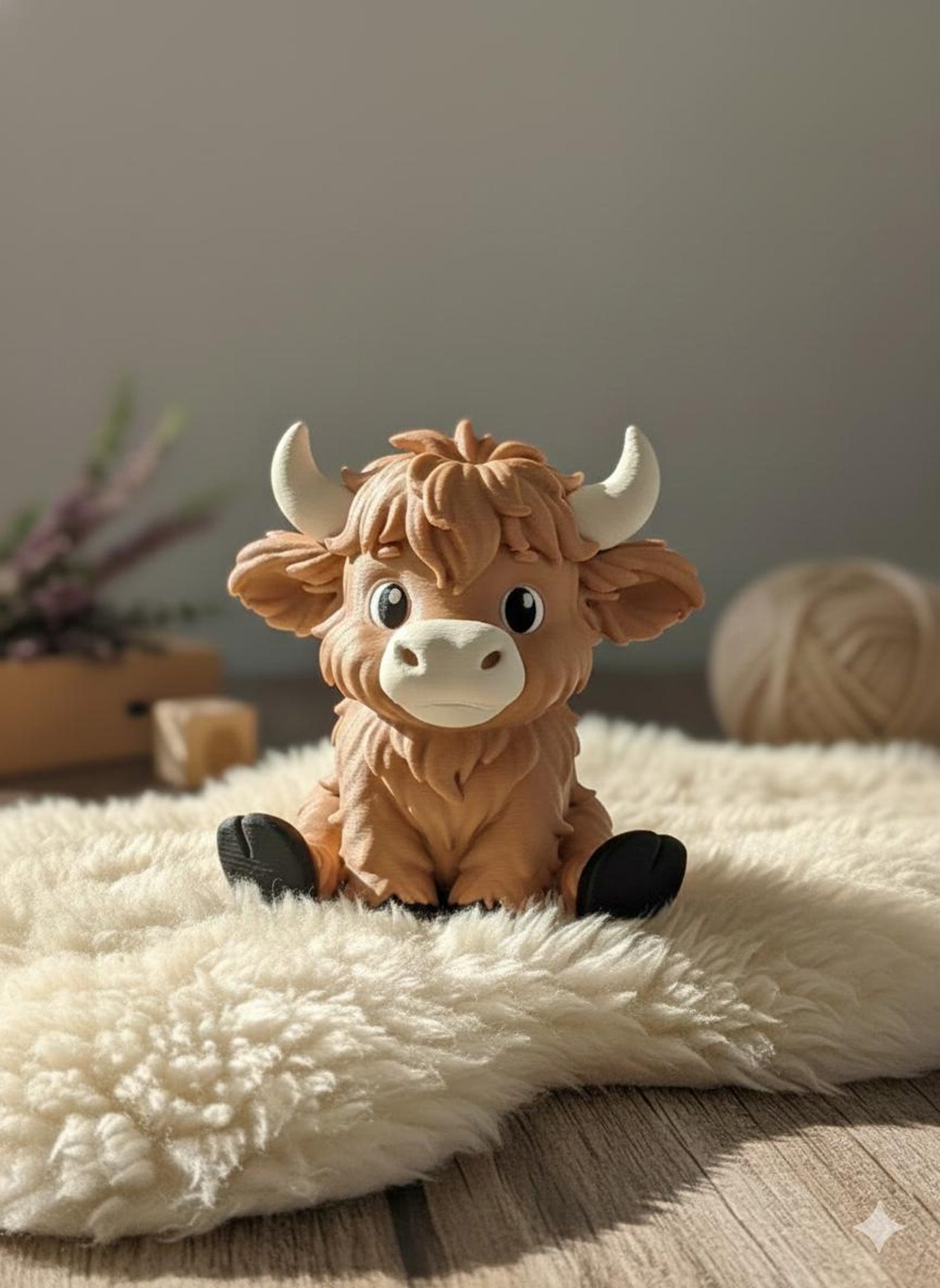 Highland Cow - 3D Printed Toy - Etsy
