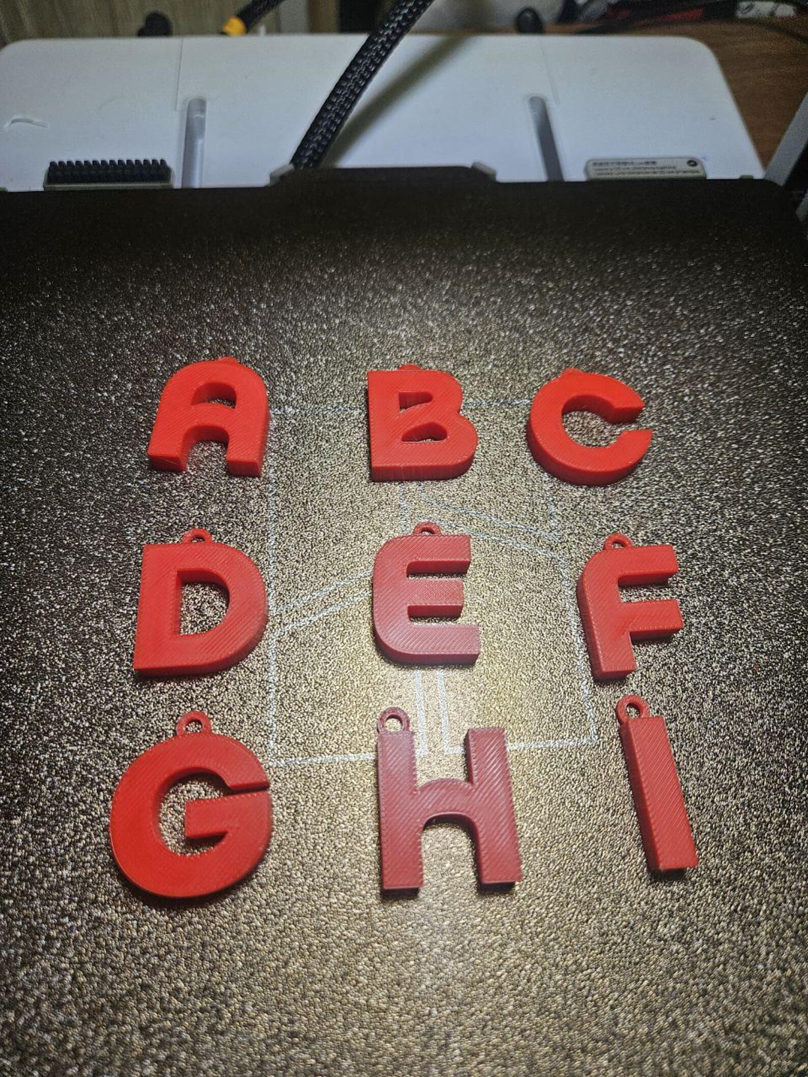 Custom 3D Printed Alphabet Letter Keychain - Personalized Initial Key ...