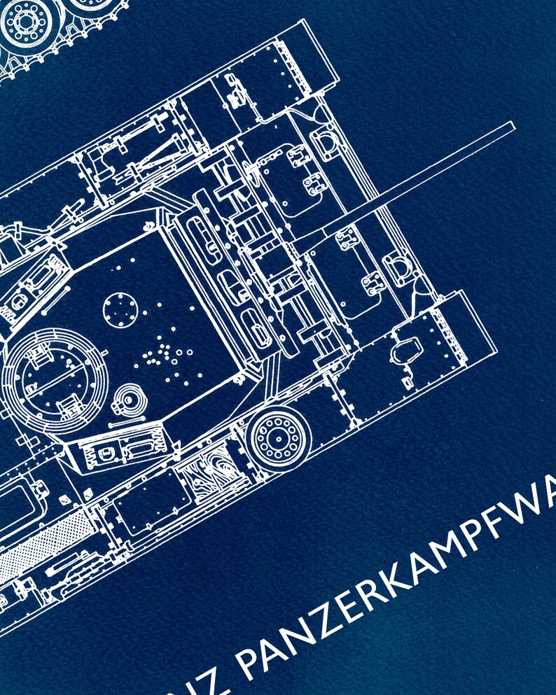 Panzer III Tank Hand Coated Traditionally Made Cyanotype Blueprint - Etsy