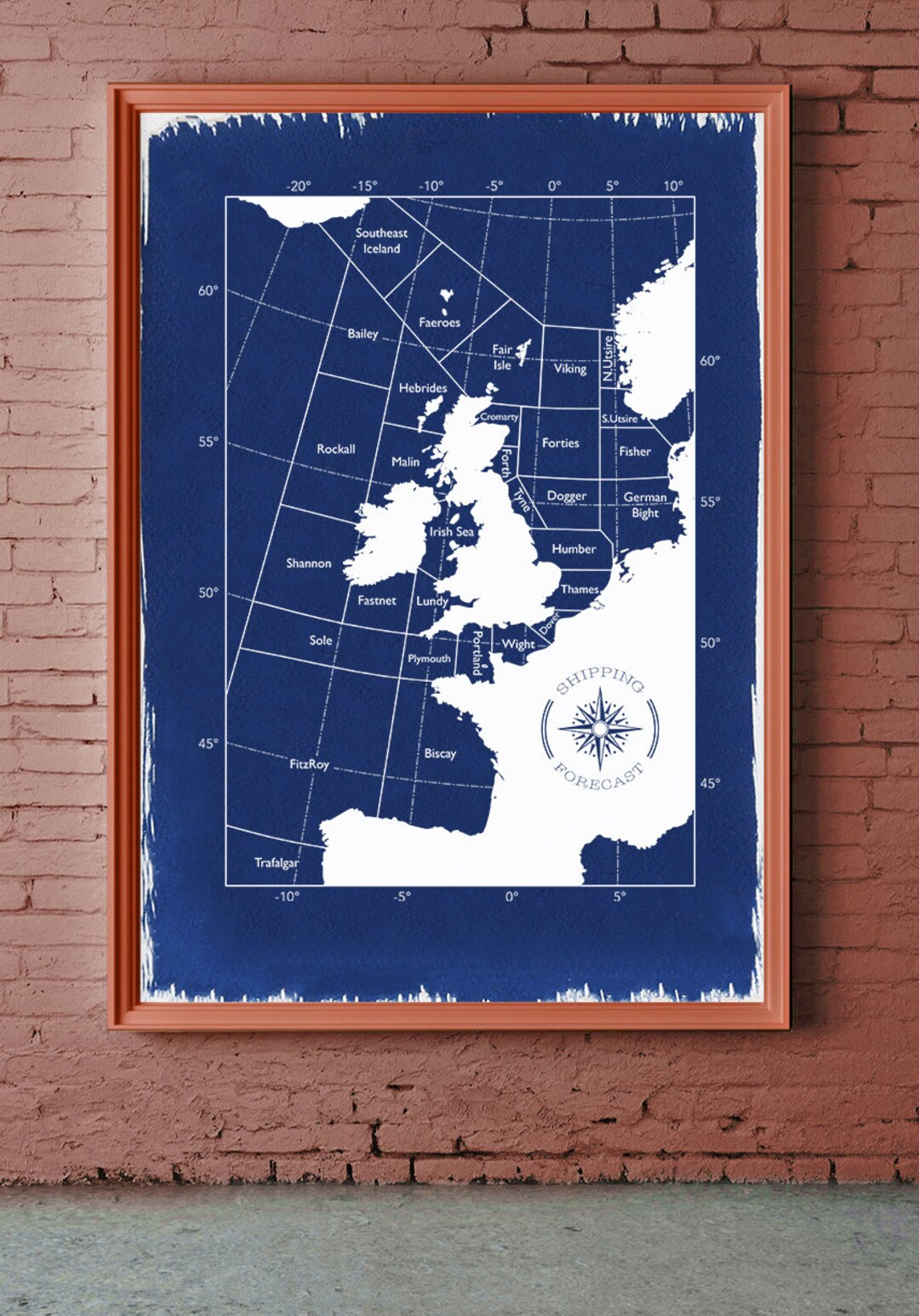 Shipping Forecast Map A1 59cm X 84cm POSTER Hand Coated - Etsy UK