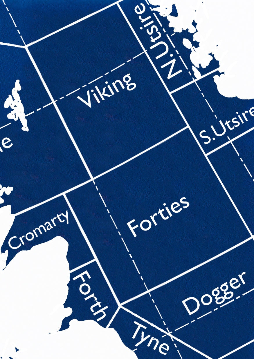 Shipping Forecast Map A1 59cm X 84cm POSTER Hand Coated - Etsy UK