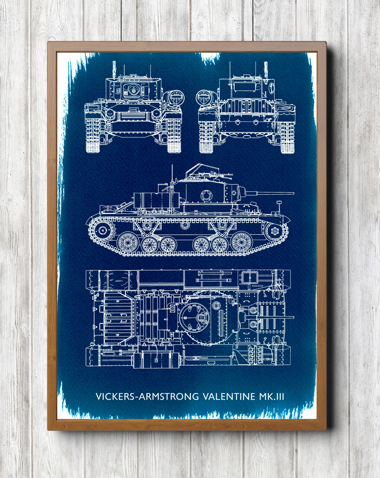 Vickers-armstrong Valentine Mk.iii Tank Hand Coated - Etsy