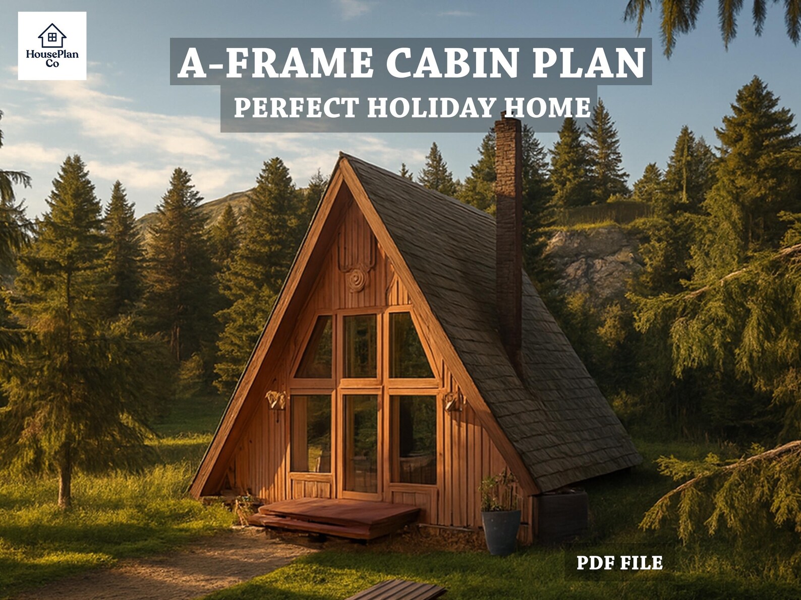 A-frame Cabin Design PDF | Modern Tiny Home Layout | Forest Hideaway ...