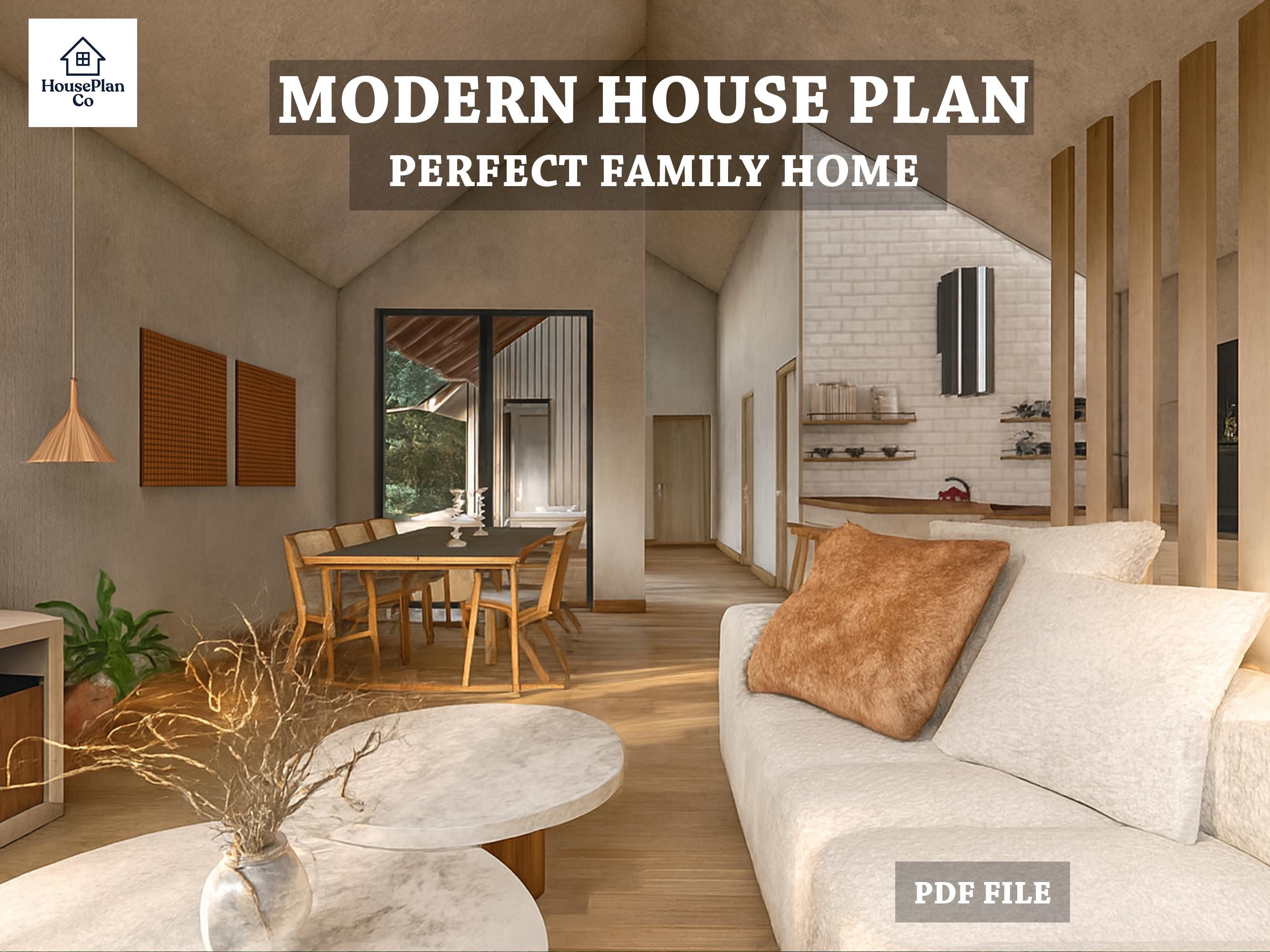 Modern Family House Plan PDF – Small Contemporary Home Design ...