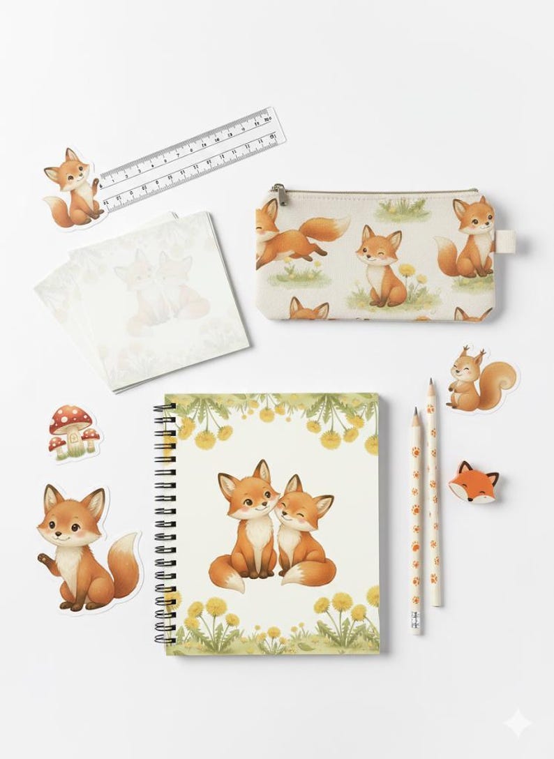 Watercolor Fox Clipart Set, Baby Fox PNG Files,commercial Use, Nursery ...
