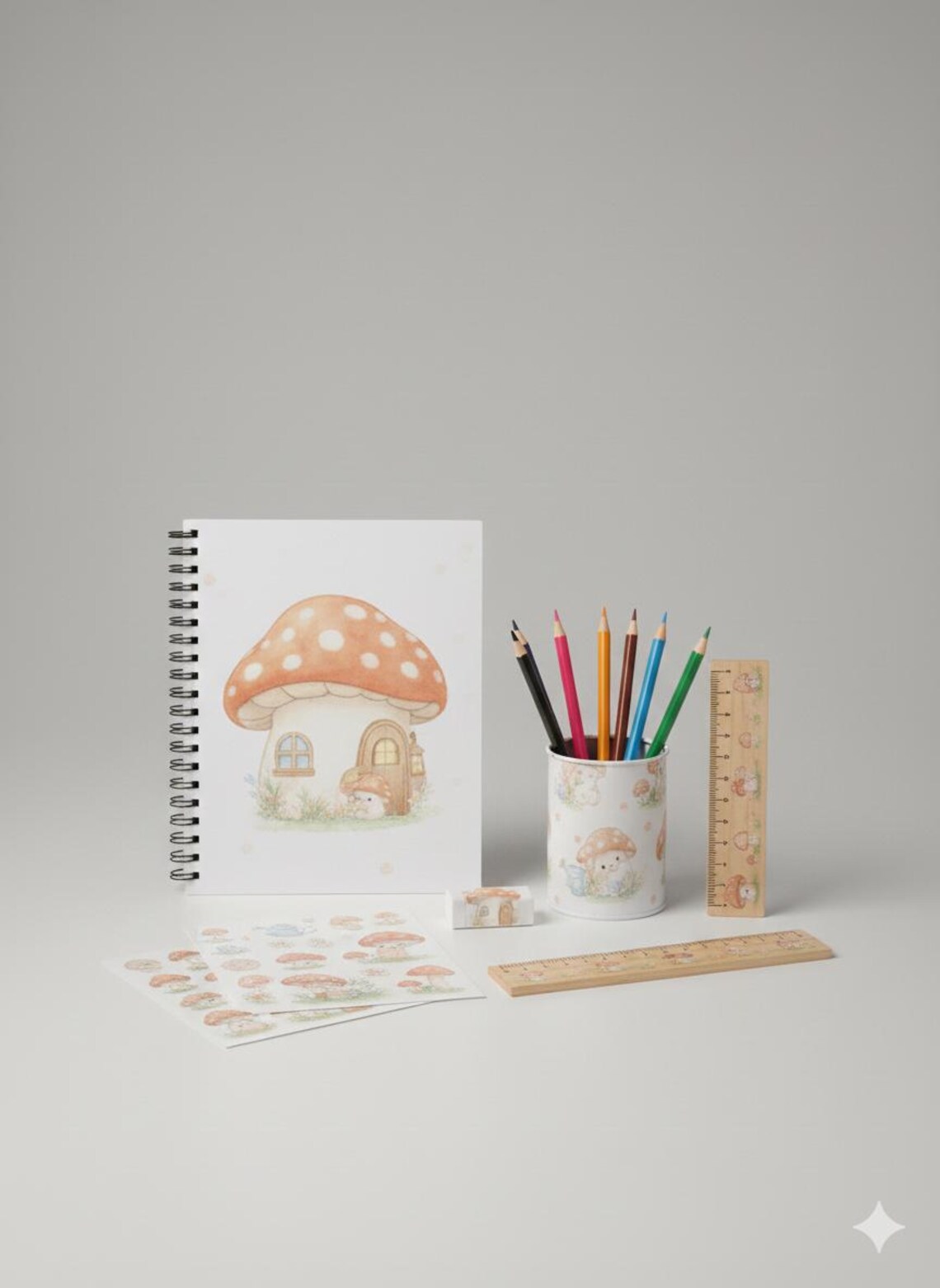 Woodland Mushroom Clipart – Watercolor Forest Elements for Nursery ...