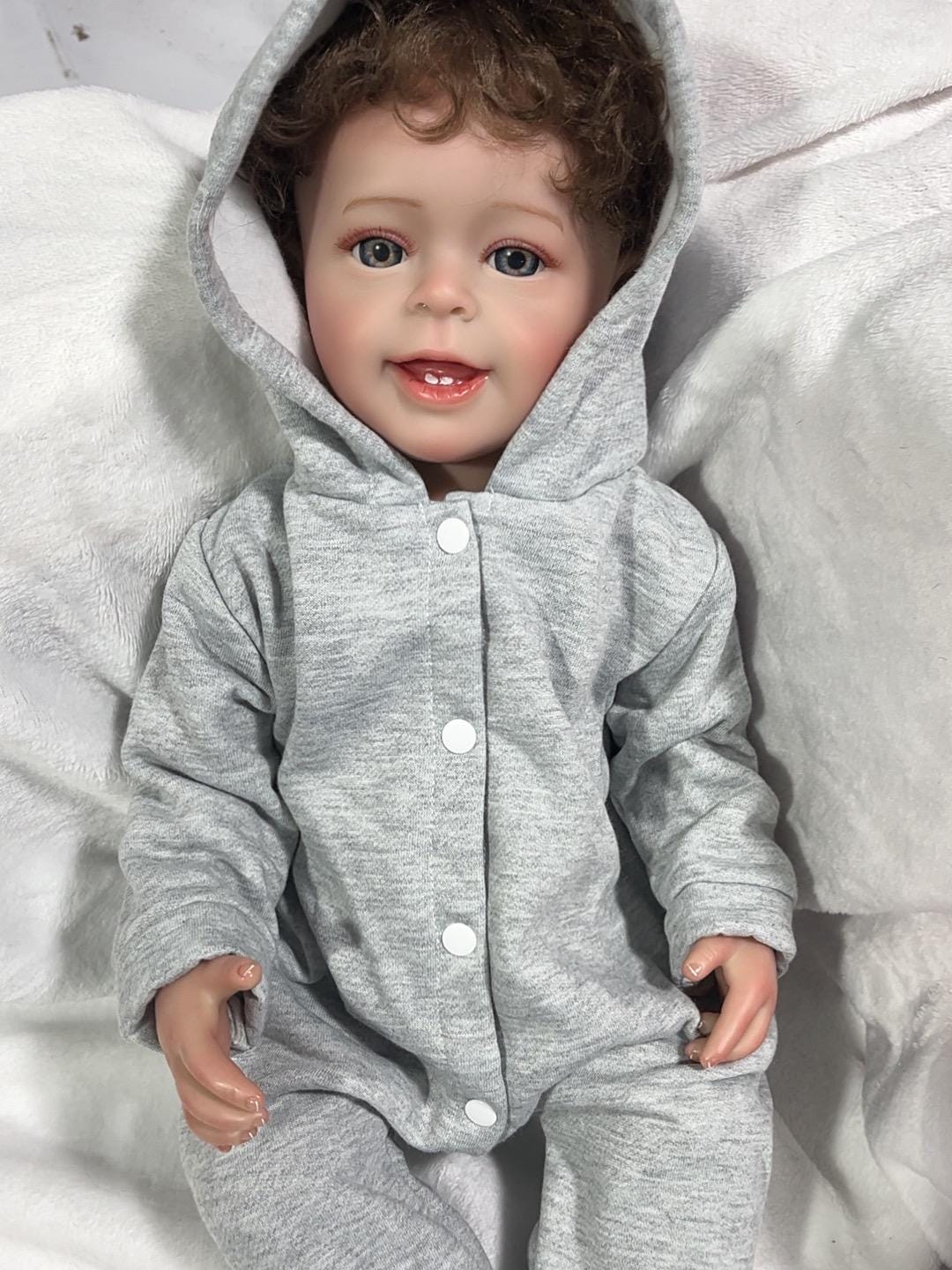 20" Lifelike Reborn Toddler Doll: Smiling Realistic Baby Boy, Vinyl ...