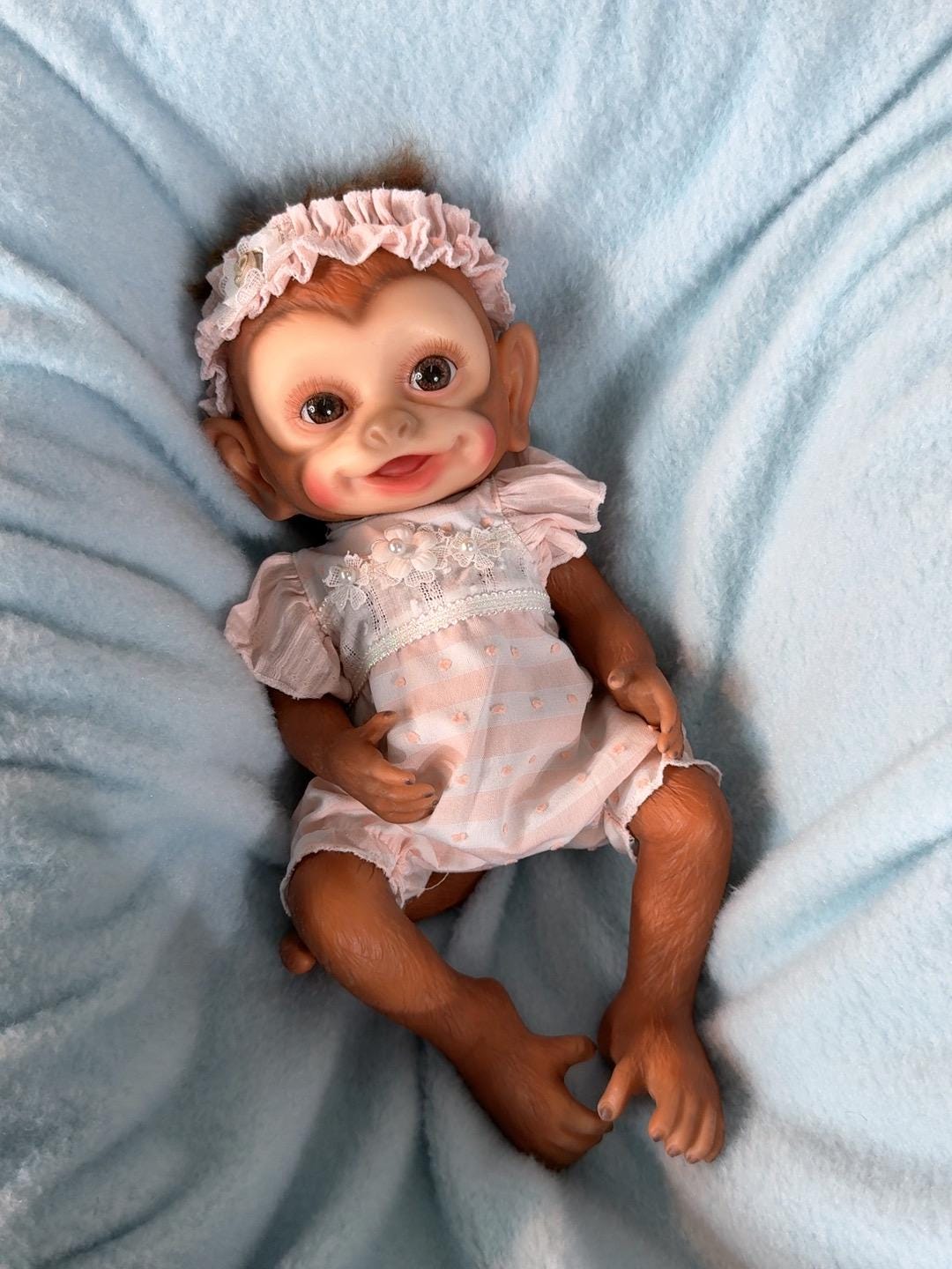 13 Inches Full Body Silicone Monkey Doll: Reborn Baby, Realistic ...
