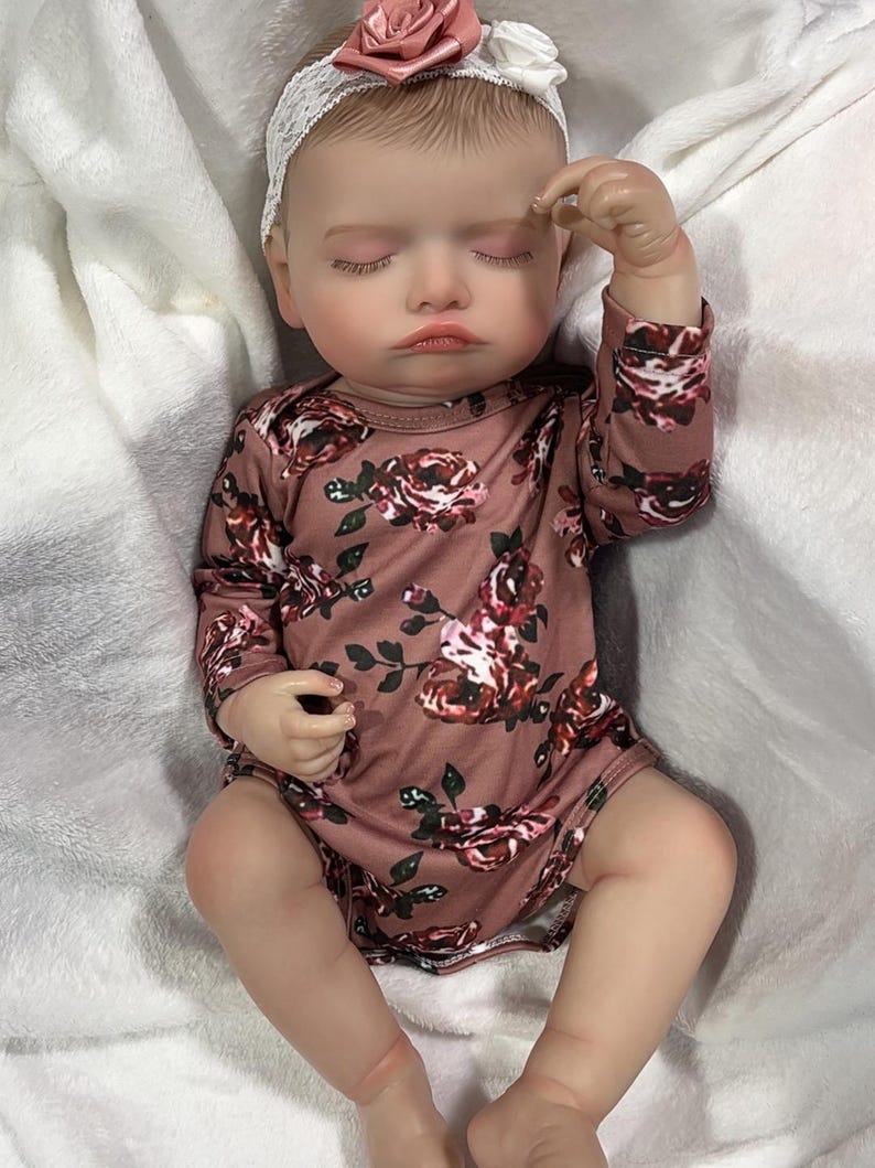 20 inch slapende herboren babymeisje Hazel: zachte vinyl realistische ...