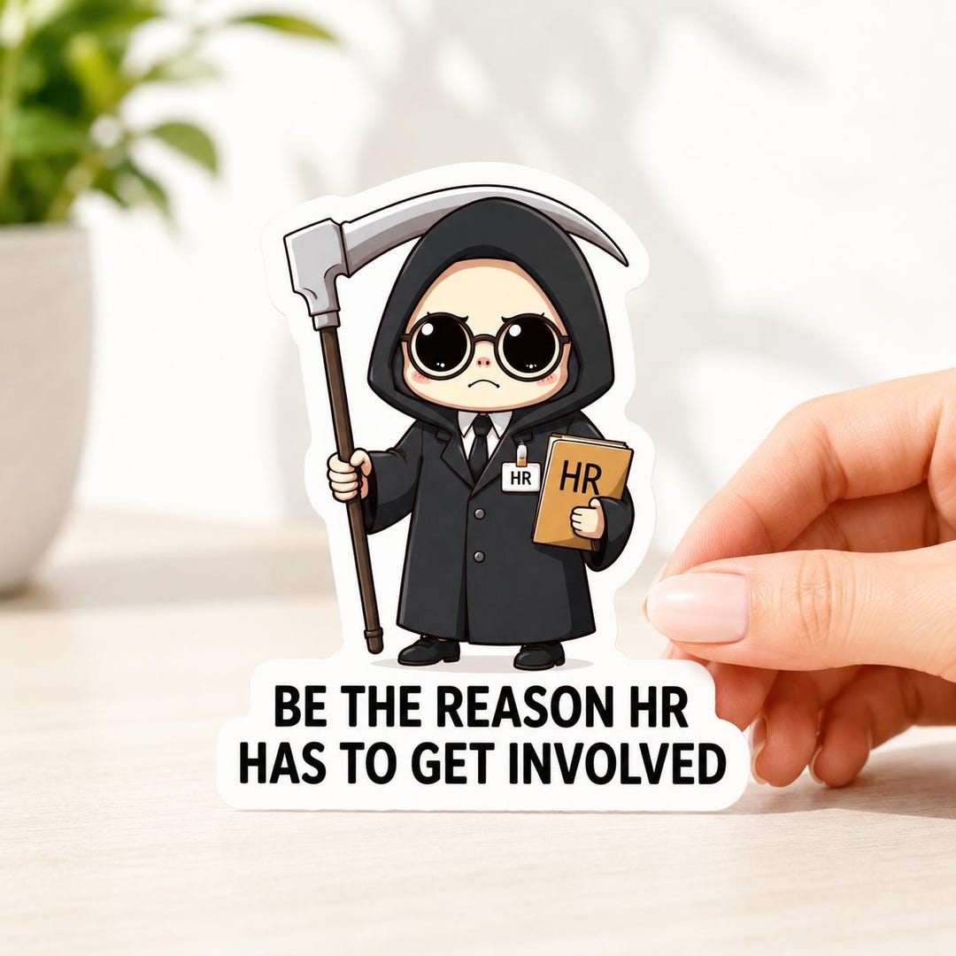 Funny Grim Reaper Office Sticker, Work Sticker, Work Humor, Office ...