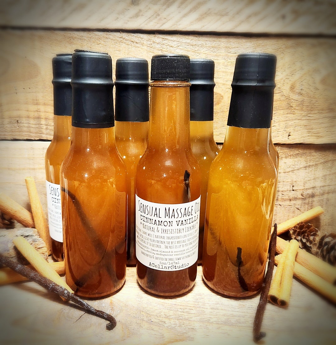 Sensual Message Oil, Cinnamon Vanilla, Natural Couples Massage Oil ...