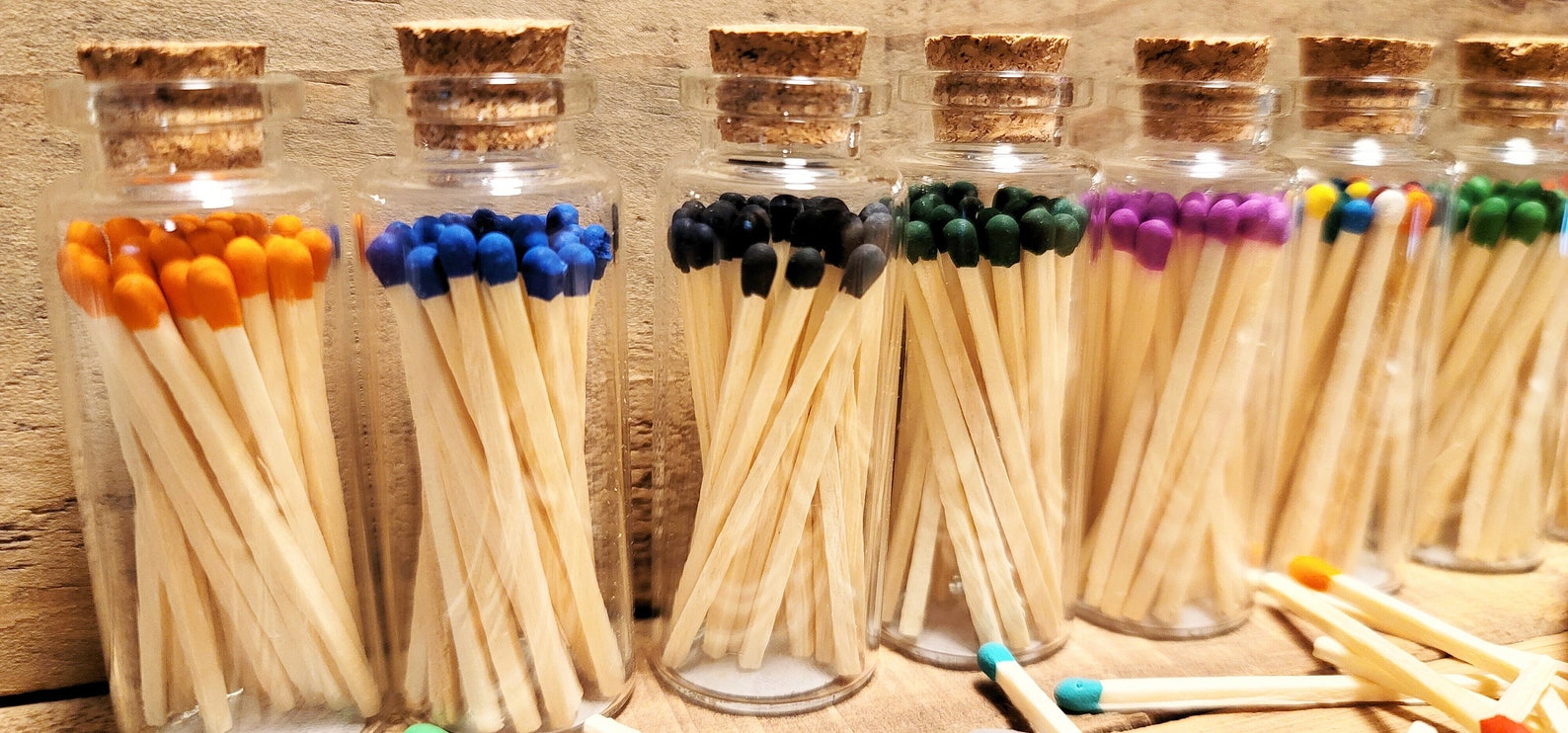 Bottled Matches-colored Tip Matches-glass Apothecary Jar With - Etsy UK