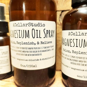 Magnesium Self Care Set, Transdermal Topical Magnesium Oil & Cream ...