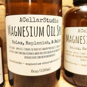 Magnesium Self Care Set, Transdermal Topical Magnesium Oil & Cream ...