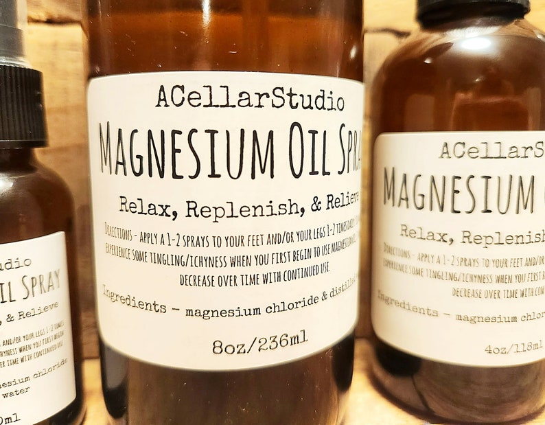 Magnesium Oil Spray Transdermal Topical Magnesium - Etsy