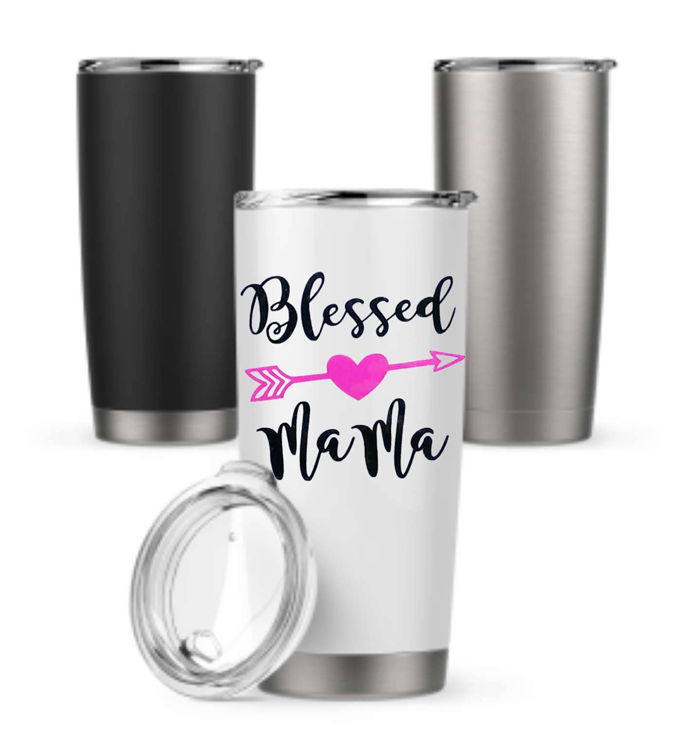 Blessed Mama Custom Tumbler Free Personalized Name Monogram 20 Etsy
