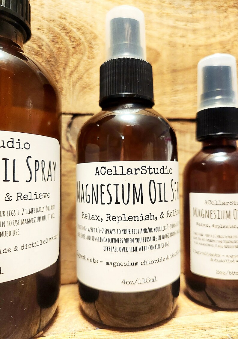 Magnesium Oil Spray, Transdermal Topical Magnesium Spray, Unscented ...