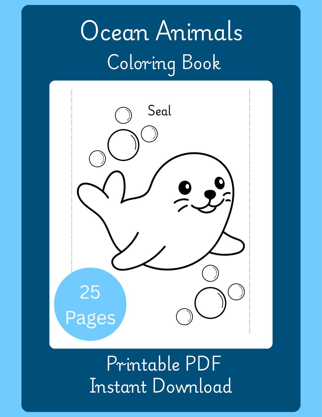Ocean Animals Coloring Book – Under the Sea Activity Pages (PDF ...