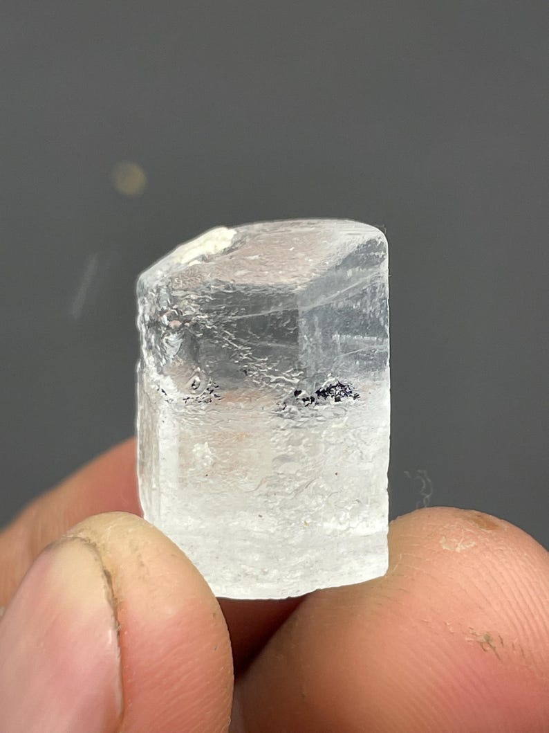 Natural Aquamarine Rough Crystal | Transparent Blue Gemstone Specimen ...
