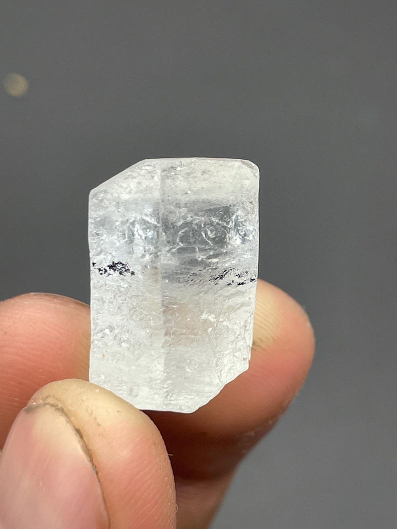 Natural Aquamarine Rough Crystal | Transparent Blue Gemstone Specimen ...