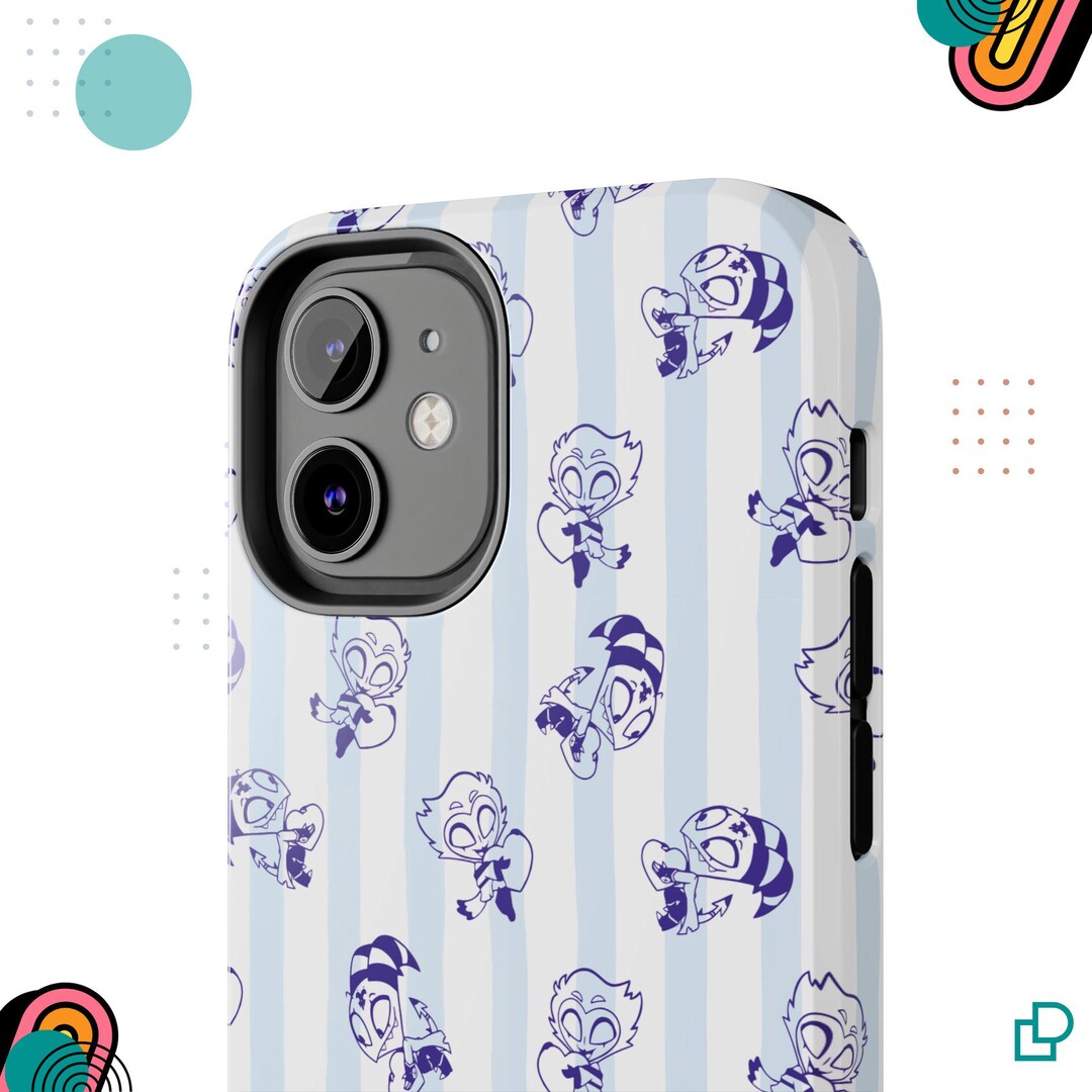 Helluva Boss Stolas and Blitzo Phone Case, Hellaverse Pattern Character ...