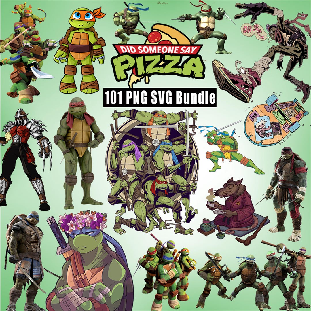 Ninja Turtles SVG Bundle, Ninja Turtles SVG PNG Clipart Bundle, Ninja ...