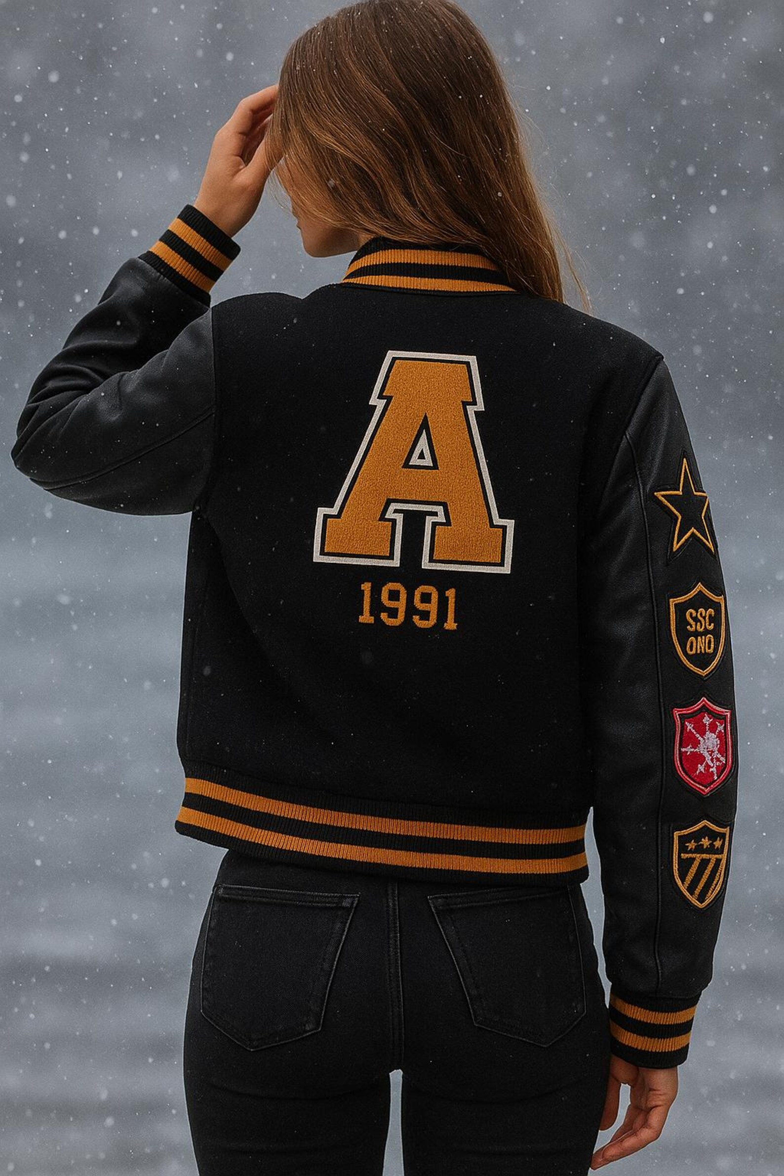 Custom Style Varsity Letter Jacket – Modern Crop Fit, Embroidered ...