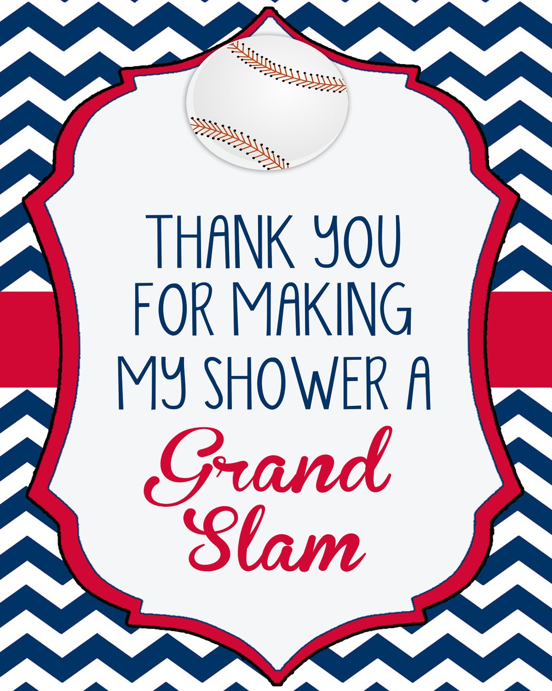 Grand Slam Sign Thank You Baseball Sign baseball Baby | Etsy