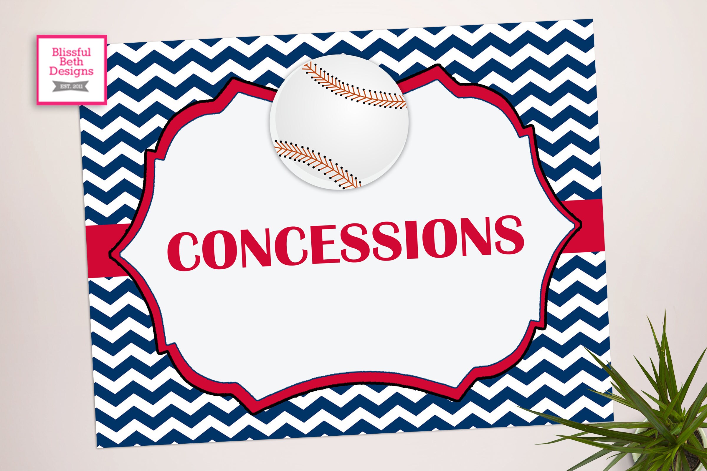 Concessions Sign Baseball Concessions Sign Baseball | Etsy