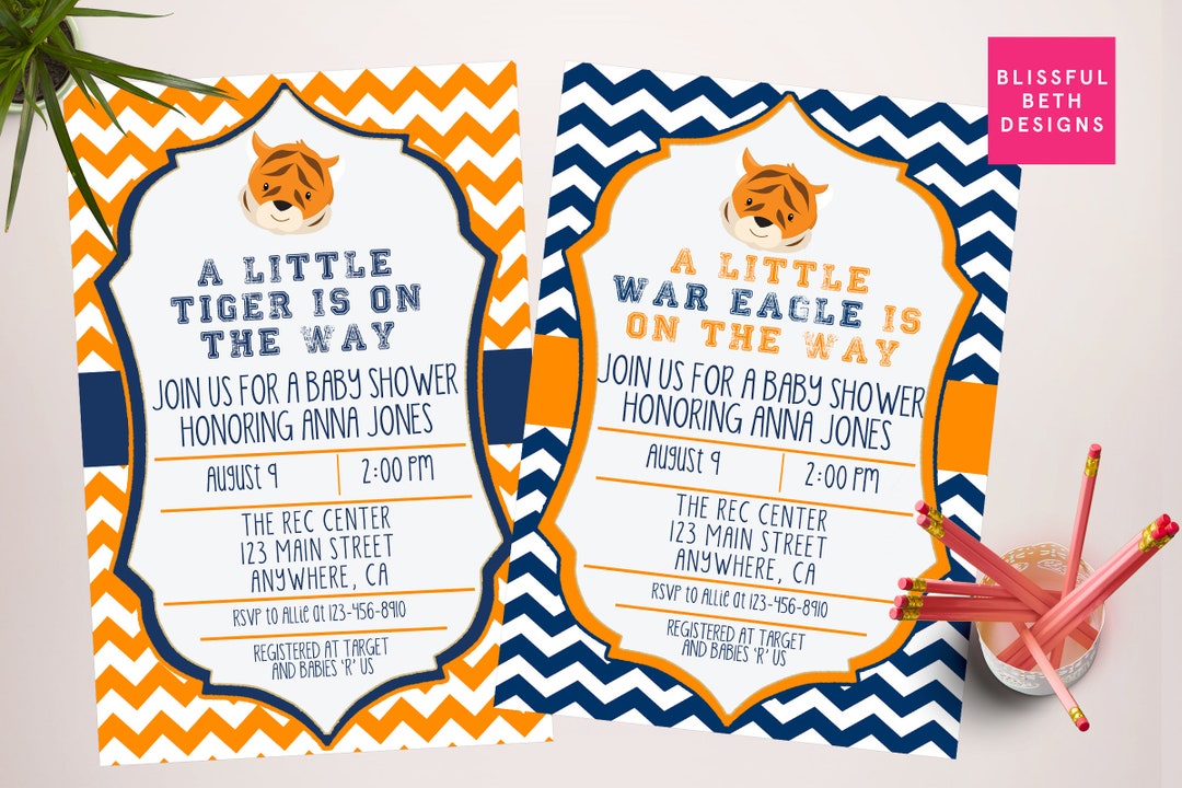 TIGER BABY SHOWER, Tiger Baby Shower Invite, Tiger Baby Shower, Baby ...