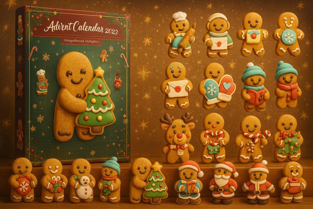 Gingerbread Man Advent Calendar 2025 - Etsy