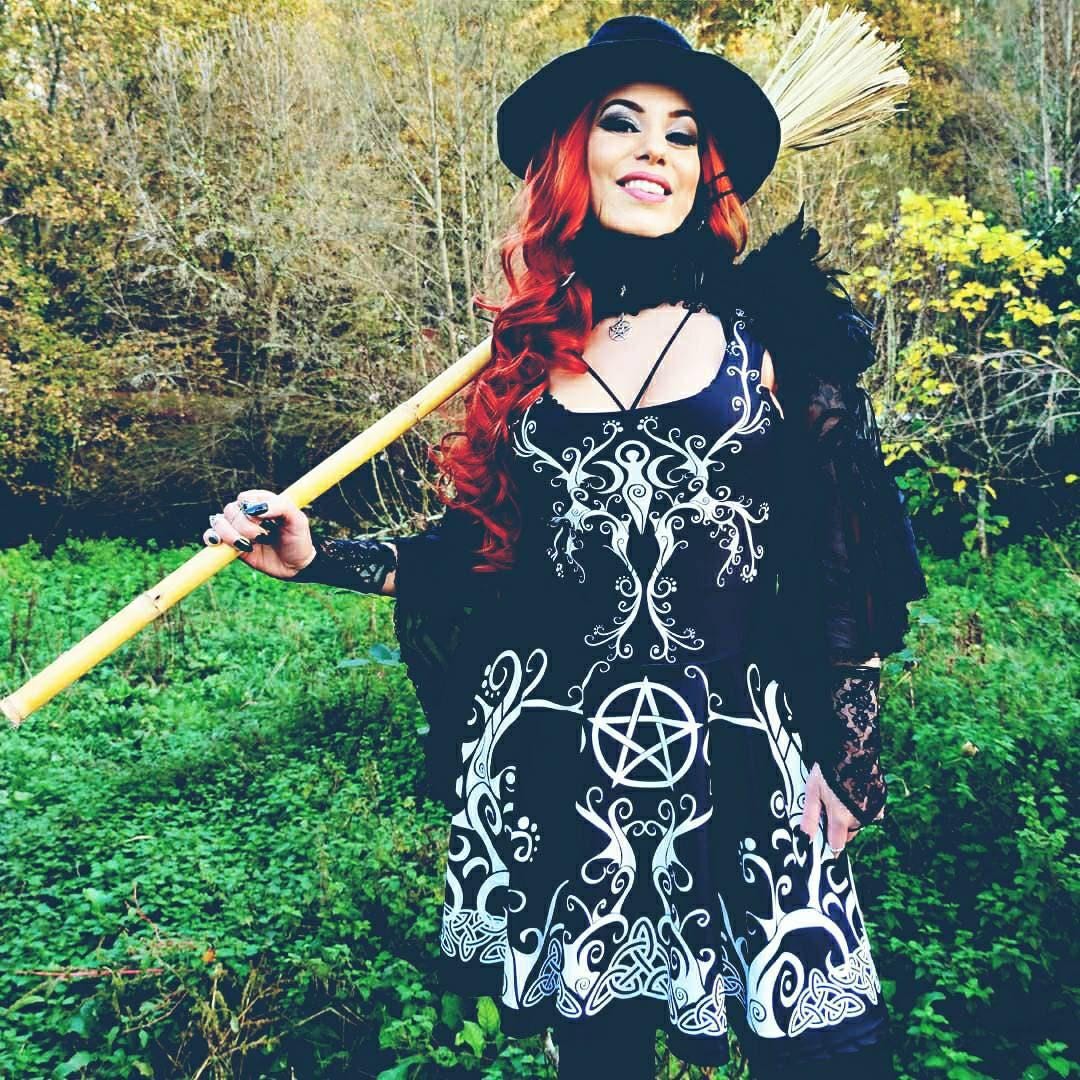 Pentagram Witch Dress: Celtic Pagan Goth Skater Dress - Etsy