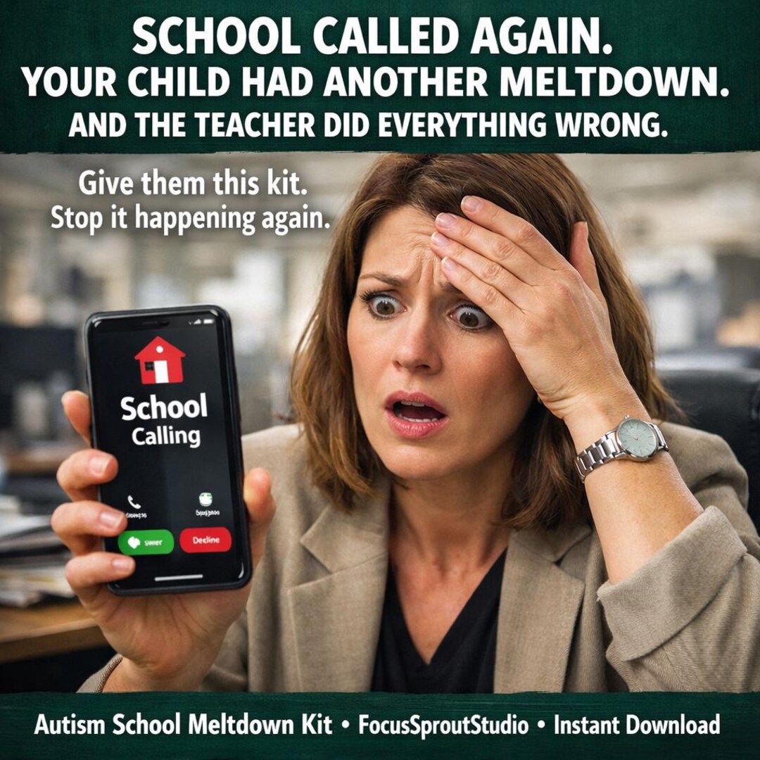 Autism School Meltdown Prevention Kit Printable PDF Teacher Guide for ...