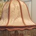 Victorian French Large Table Lamp Shade " Rose Pink" Rhinestone Fringe ...