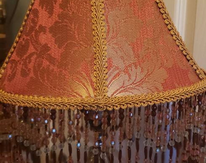 Victorian French Medium Lamp Shade "bronze" 5"beads Free Shipping!! - Etsy