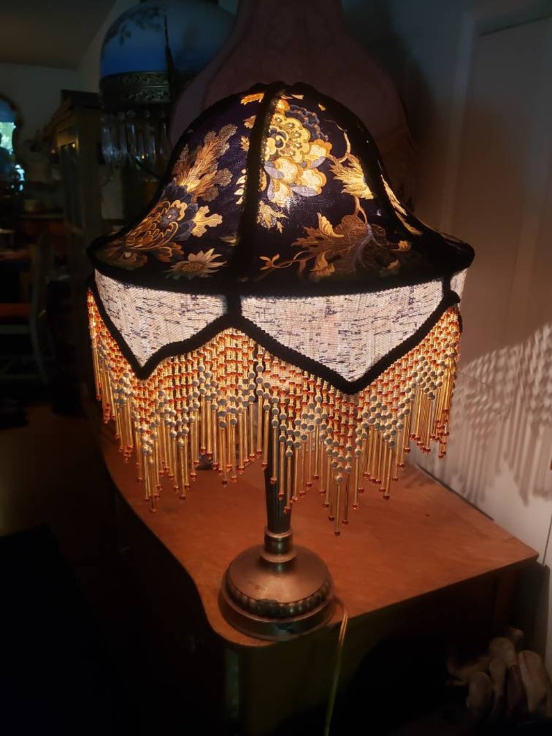 Victorian French Medium Lamp Shade 'royal Lotus - Etsy