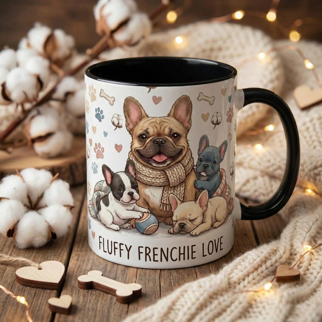 Fluffy Frenchie Love Mug | Accent Coffee Mug 11oz 15oz - Etsy
