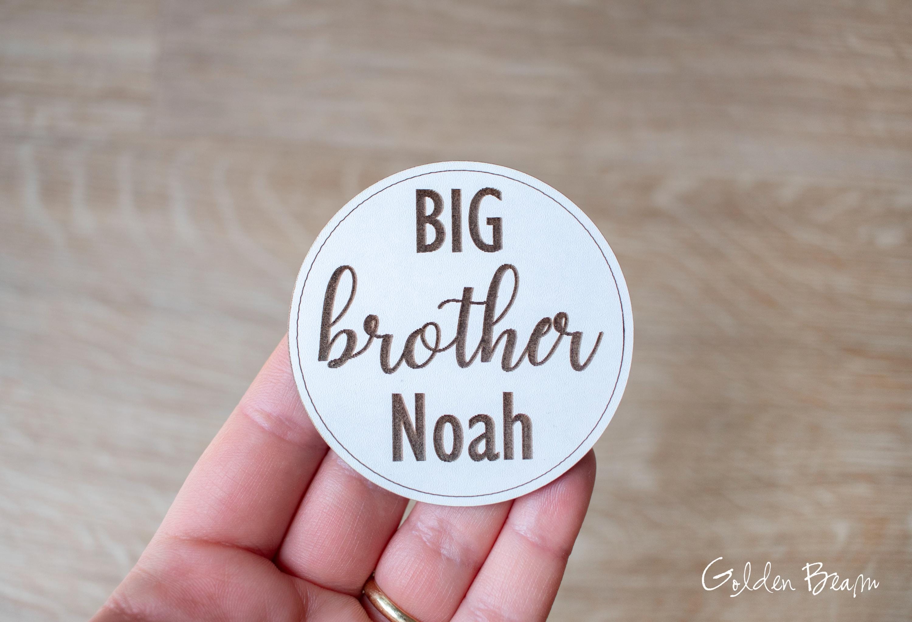 Big Brother Badge, Big Sister Badge, Personalised Engraved Name ...