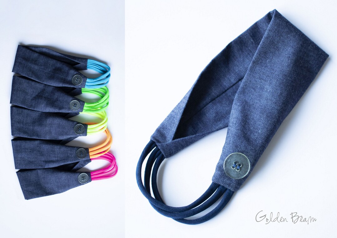 Gender Neutral Headband With Buttons for Mask, Gift for Nurse, Health ...