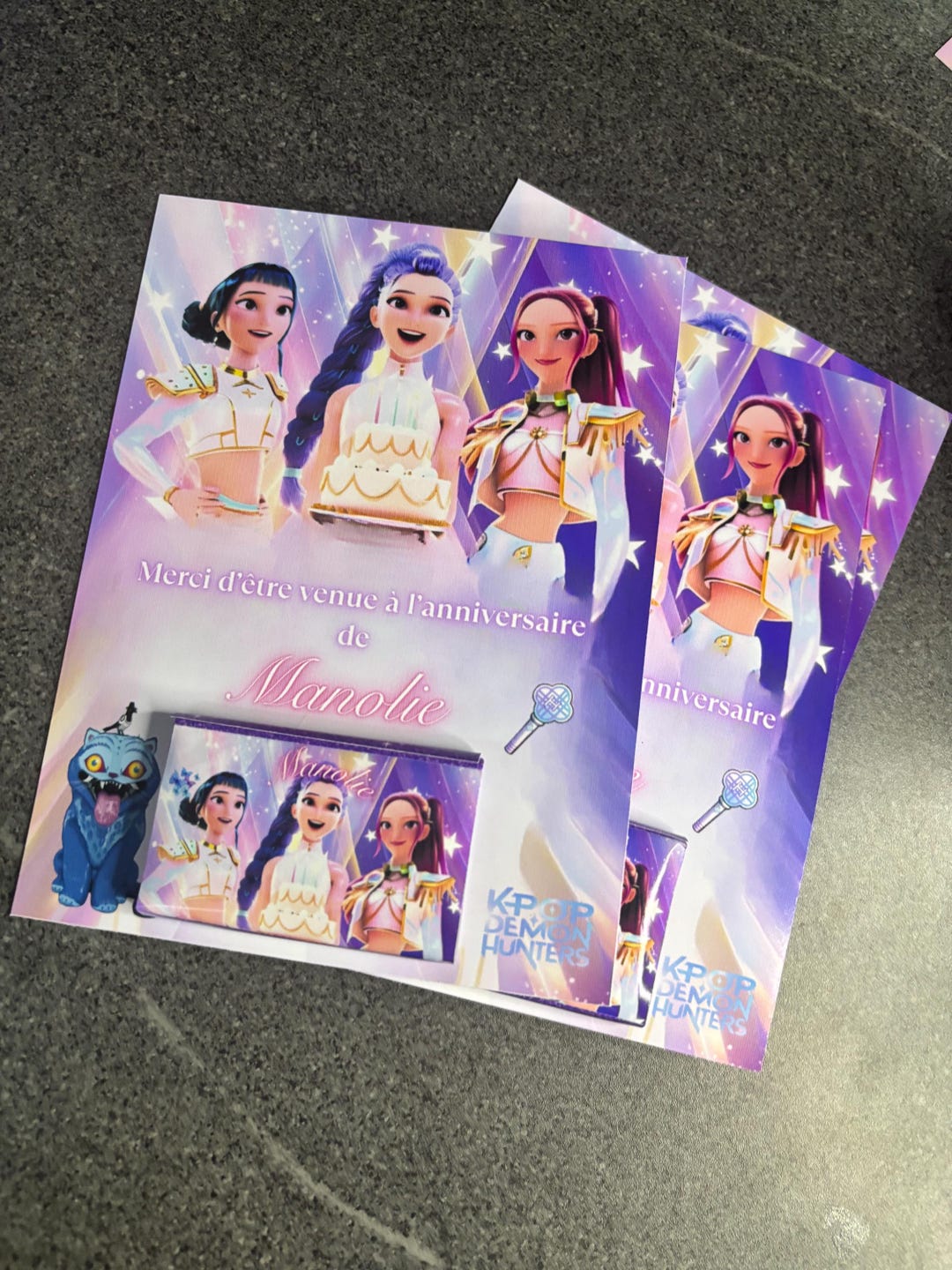 K-pop Demon Hunters Thank You Card With Chocolate – Customizable ...