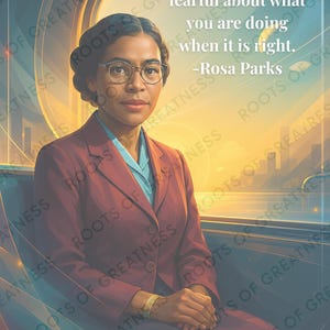 Rosa Parks Digital Art Print – Inspirational Quote Wall Decor – Civil ...