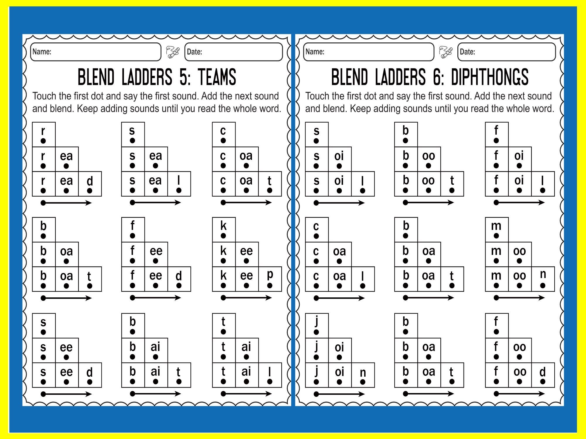 Successive Blending Phonics Worksheets, Science of Reading Intervention ...