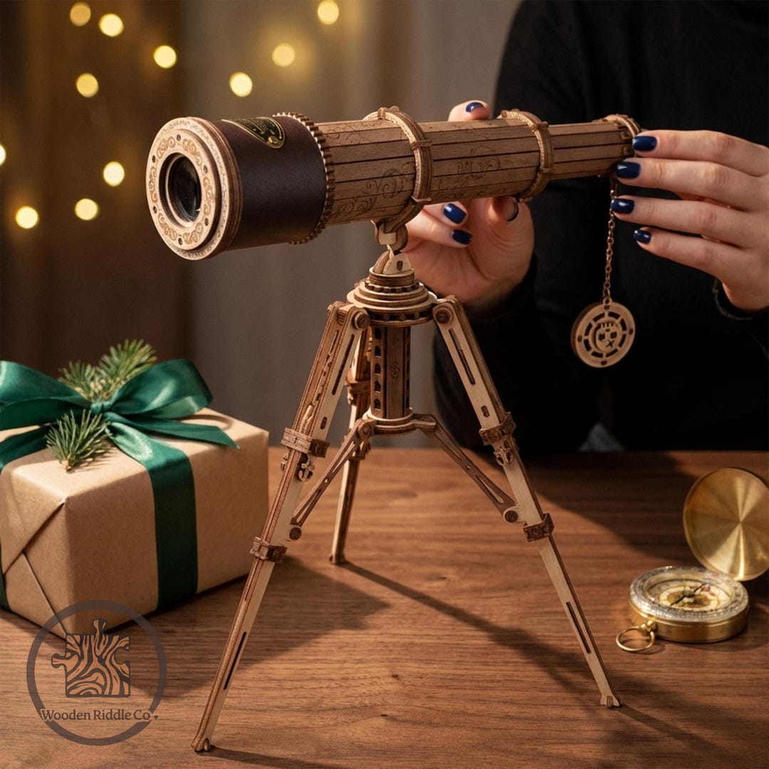 3D Wooden Telescope Puzzle – DIY Monocular Model Kit W22 - Etsy