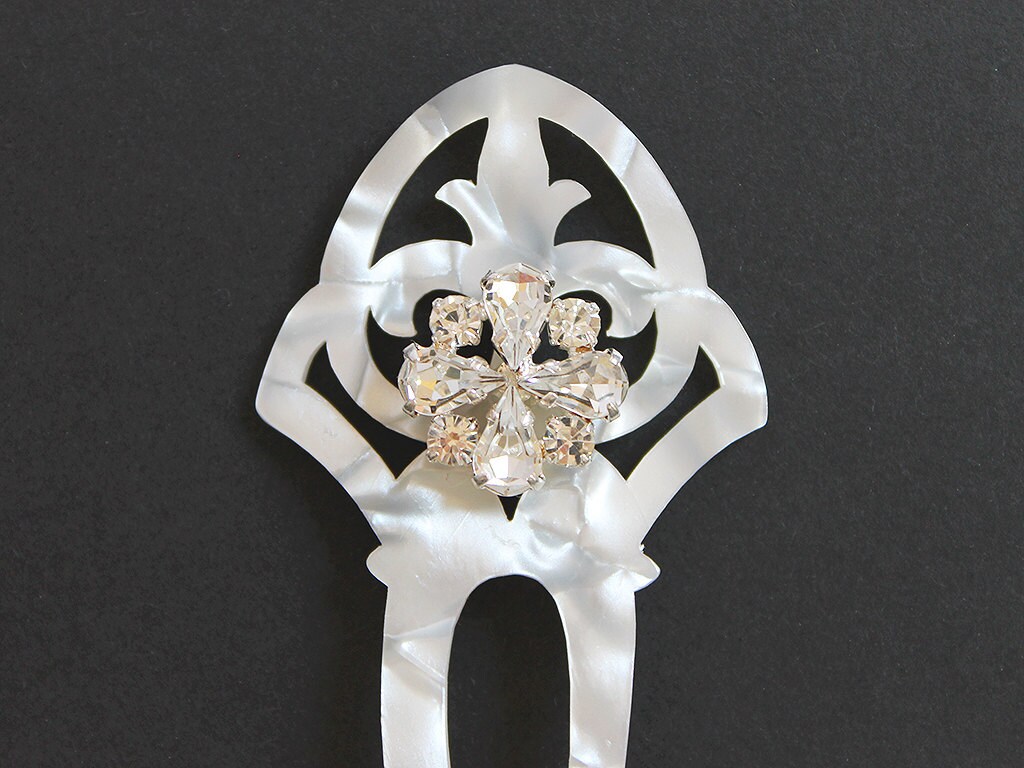 Bridal Veil Comb Small Comb Mother of Pearl Hair Comb Deco - Etsy