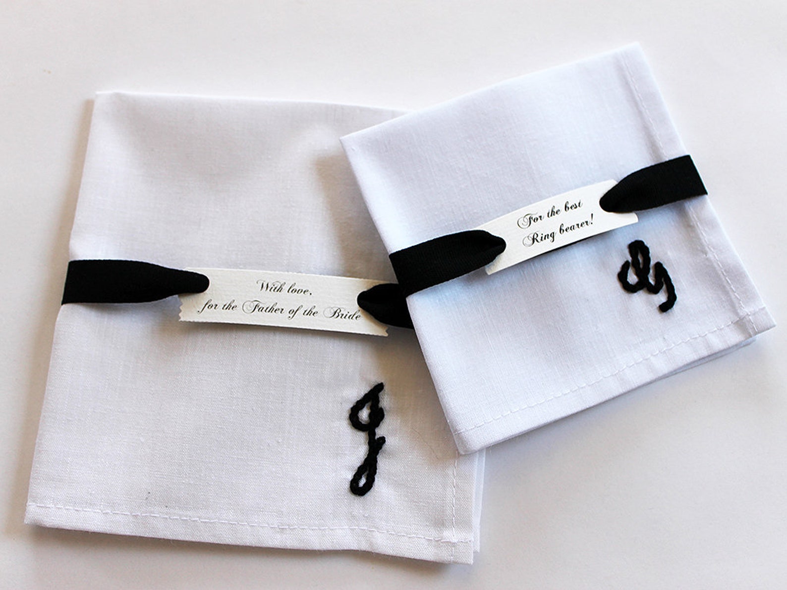 Ring Bearer Gift Father and Son Matching Pocket Squares | Etsy