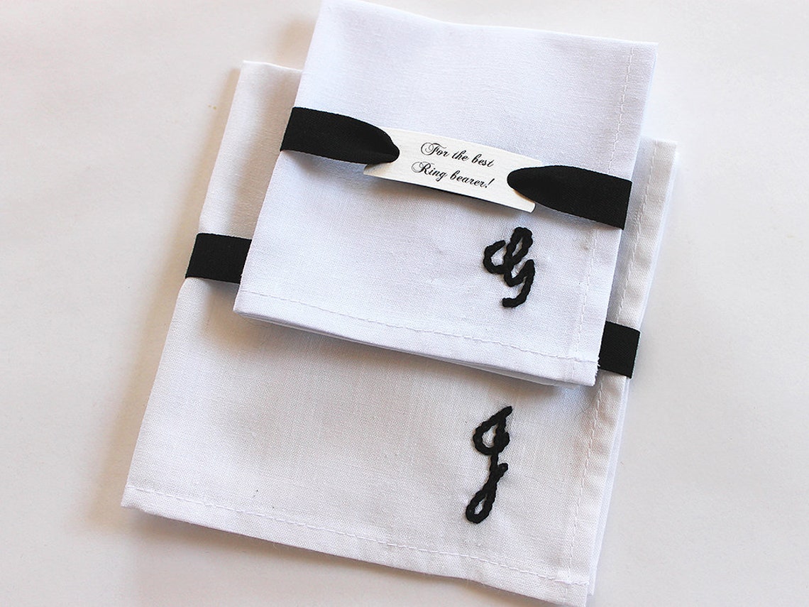 Ring Bearer Gift Father and Son Matching Pocket Squares | Etsy